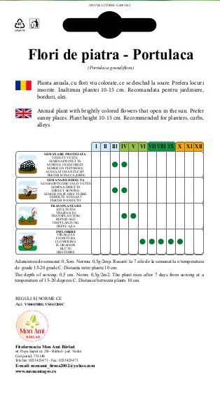 Flori de piatra-Portulaca Grandiflora - 0,5gr | MonAmi Agro Magazin Online