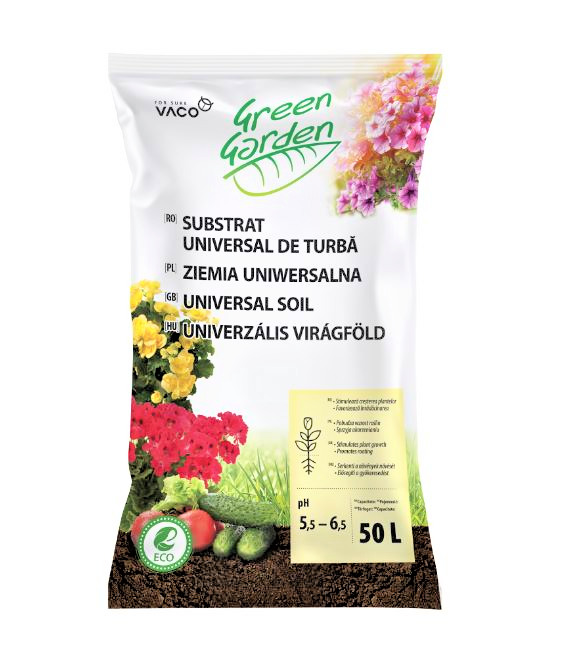 Substrat turba Green Garden pentru semanat si rasadit 50 litri Vaco ...
